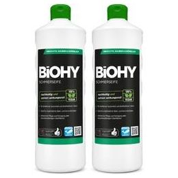 BiOHY Schmierseife, Schmierseifenlösung, Fußbodenreiniger, Bio-Konzentrat 2er Pack (2 x 1 Liter Flasche)