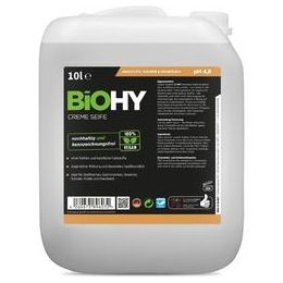 BiOHY Creme Seife, Hautfreundliche Waschlotion, Phosphatfreie Handseife, Rückfettende Seifencreme 1 x 10 Liter Kanister