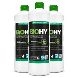 BiOHY Reinigungsmittel für Saugwischer, Reiniger für Nass- und Trockensauger, Bodenwischpflege, Bio Reiniger 3er Pack (3 x 1 Liter Flasche)