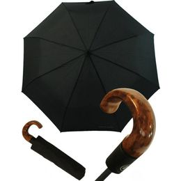 Pierre Cardin Taschenregenschirm Herren Wood Auf-Zu-Automatik