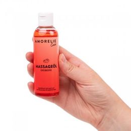 AMORELIE Care Wärmendes Massageöl Erdbeere -100 ml