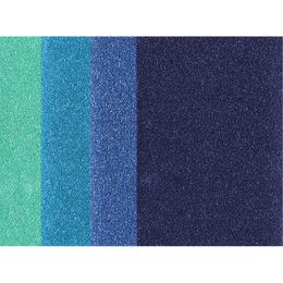 buttinette Bügelfolie, Blautöne, 10,5 x 14,8 cm, 4 Bogen