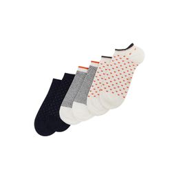 Tom Tailor Damen 6er Pack Sneaker Socken, blau, Muster, Gr. 35-38