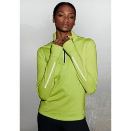 active by Lascana LASCANA ACTIVE Laufshirt Thermo mit reflektierenden Details, gelb