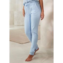 Lascana Sweathose -Loungehose mit Knöpfen am Beinsaum, Loungewear, blau