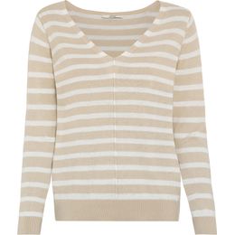 Esprit Pullover, V-Ausschnitt, für Damen, grau, L