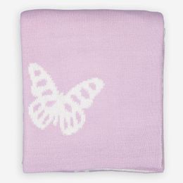 TK Maxx Lila-weiße Decke mit Schmetterlingsmuster 127x152cm
