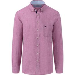 Fynch-Hatton® Leinenhemd, Regular-Fit, Langarm, Button-Down-Kragen, für Herren, lila, XXL