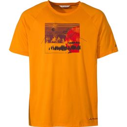 Vaude T-Shirt, Print-Motiv, schnelltrocknend, für Herren, orange, XXL