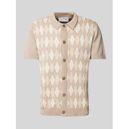 Selected Homme Freizeithemd mit Allover-Muster Modell 'MATTIS'