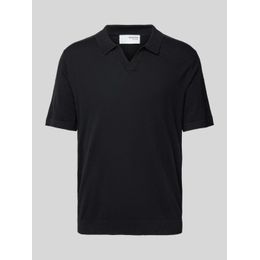 Selected Homme Regular Fit Poloshirt mit V-Ausschnitt Modell 'BERG'