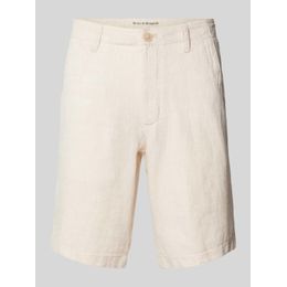 Bruun & Stengade Regular Fit Leinenshorts mit Gesäßtaschen Modell 'ABEL'