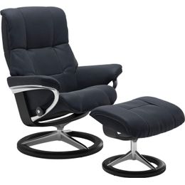 stressless® Relaxsessel Mayfair, mit Signature Base, Größe S, M & L, Gestell Schwarz, blau