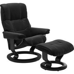 stressless® Relaxsessel Mayfair (Set, Relaxsessel mit Hocker), mit Hocker, mit Classic Base, Größe S, M & L, Gestell Schwarz, schwarz