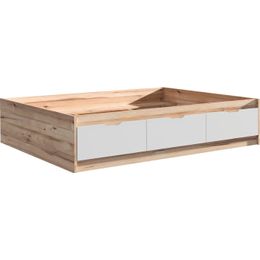 FORTE Stauraumbett Vankka, mit Schubladen, beige