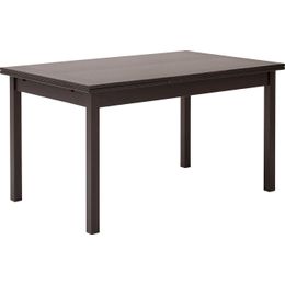 Hammel Furniture Esstisch Basic Dinex, schnell innenliegende Einlegeplatten ausziehbar, Furnier / Massivholz, in zwei Breiten, stabiler dänische Design Tisch, braun