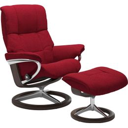 stressless® Relaxsessel Mayfair (Set, Relaxsessel mit Hocker), mit Hocker, mit Signature Base, Größe S, M & L, Gestell Wenge, rot