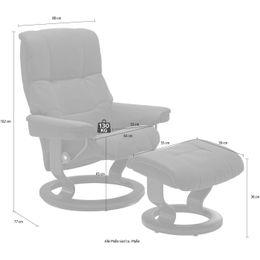 stressless® Relaxsessel Mayfair (Set, Relaxsessel mit Hocker), mit Hocker, mit Classic Base, Größe S, M & L, Gestell Eiche, braun