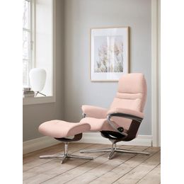 stressless® Relaxsessel Sunrise, mit Cross Base, Größe S, M & L, Holzakzent Braun, rosa