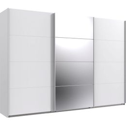 wimex Schwebetürenschrank Norderstedt INKLUSIVE 2 Stoffboxen und 2 zusätzliche Einlegeböden, mit Spiegel, weiß