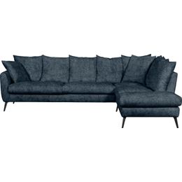 furninova Ecksofa Salma Night, mit 9 Rücken- und 1 Zierkissen, im skandinavischen Design, blau