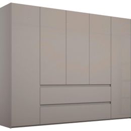 Rauch Drehtürenschrank Elmo mit Soft-Close-Funktion, Schubkästen mittig, optional mit Beleuchtung, braun