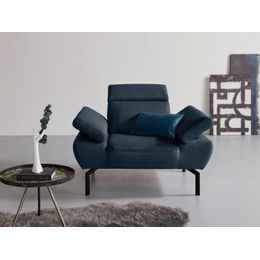 Places of Style Sessel Trapino Luxus, wahlweise mit Rückenverstellung, Luxus-Microfaser in Lederoptik, blau