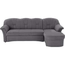 DOMO collection Ecksofa Papenburg L-Form, in großer Farbvielfalt, wahlweise mit Bettfunktion, grau