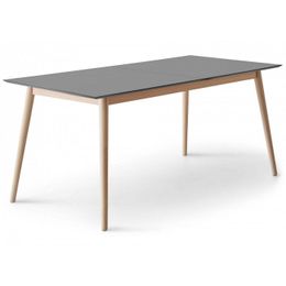 Hammel Furniture Esstisch Meza by Hammel, rechteckige Tischplatte MDF, Massivholzgestell, mit 2 Einlegeplatten, grau
