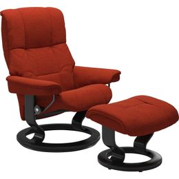 stressless® Relaxsessel Mayfair (Set, Relaxsessel mit Hocker), mit Hocker, mit Classic Base, Größe S, M & L, Gestell Schwarz, rot