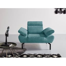 Places of Style Sessel Trapino Luxus, wahlweise mit Rückenverstellung, Luxus-Microfaser in Lederoptik, grün