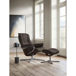 stressless® Relaxsessel Mayfair, mit Cross Base, Größe S, M & L, Holzakzent Braun, braun