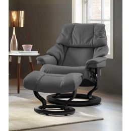 stressless® Relaxsessel Reno, mit Classic Base, Größe S, M & L, Gestell Schwarz, grau