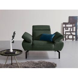 Places of Style Sessel Trapino Luxus, wahlweise mit Rückenverstellung, Luxus-Microfaser in Lederoptik, grün