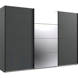 wimex Schwebetürenschrank Norderstedt INKLUSIVE 2 Stoffboxen und 2 zusätzliche Einlegeböden, mit Spiegel, schwarz