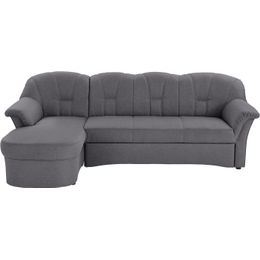 DOMO collection Ecksofa Papenburg L-Form, in großer Farbvielfalt, wahlweise mit Bettfunktion, grau