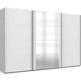 wimex Schwebetürenschrank Barmbek mit 2 Stoffboxen und 2 zusätzlichen Einlegeböden, Spiegeltür, weiß