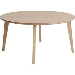 Hammel Furniture Couchtisch Basic Single, in zwei Größen, Rund, Massivholzgestell, stabiler dänische Design Kaffeetisch, Sofatisch, beige