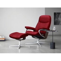 stressless® Relaxsessel Consul, mit Cross Base, Größe S, M & L, Holzakzent Wenge, rot