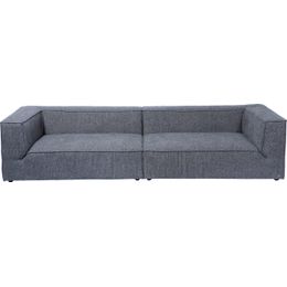 Tom Tailor HOME Big-Sofa BIG CUBE, in 2 Breiten, wahlweise mit Sitztiefenverstellung, Tiefe 129 cm, grau