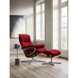 stressless® Relaxsessel Mayfair, mit Cross Base, Größe S, M & L, Holzakzent Braun, rot