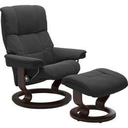 stressless® Relaxsessel Mayfair (Set, Relaxsessel mit Hocker), mit Classic Base, Gestell Braun, grau