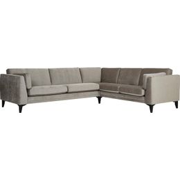 furninova Ecksofa Avignon, inklusive 2 Armlehnkissen, im skandinavischen Design, grau