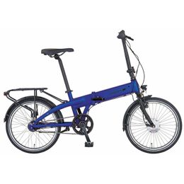 Prophete E-Bike E-BIKE URBANICER Faltrad, 7 Gang Shimano Nexus Schaltwerk, Nabenschaltung, Frontmotor, 252 Wh Akku, Pedelec, Elektrofahrrad für Damen u. Herren, Klapprad, blau