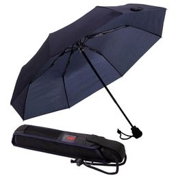 Euroschirm® Taschenregenschirm light trek, mit integriertem Kompass, blau
