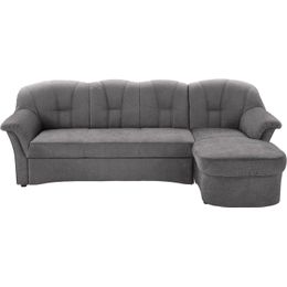 DOMO collection Ecksofa Papenburg L-Form, in großer Farbvielfalt, wahlweise mit Bettfunktion, grau