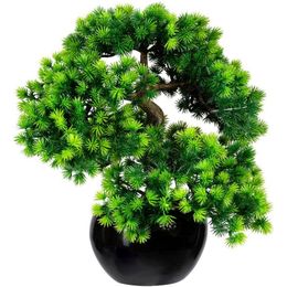 Kunstbonsai Bonsai Lärche Bonsai Lärche, Creativ green, Höhe 37 cm, im Keramiktopf, grün