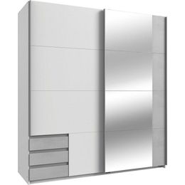 wimex Schwebetürenschrank Emden Ausführung mit Spiegel, grau|weiß