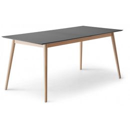 Hammel Furniture Esstisch Meza by Hammel, rechteckige Tischplatte MDF, Massivholzgestell, mit 2 Einlegeplatten, schwarz
