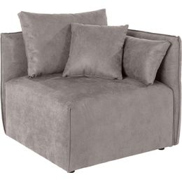 Andas Sofa-Eckelement Nöre, Modul - zum Zusammenstellen; in vielen Bezugsqualitäten und Farben, grau